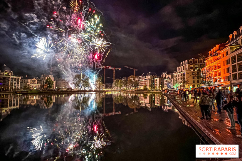 Retraite aux flambeaux et feu d'artifice à la Ville-du-Bois (91), pour l'arrivée du printemps ...