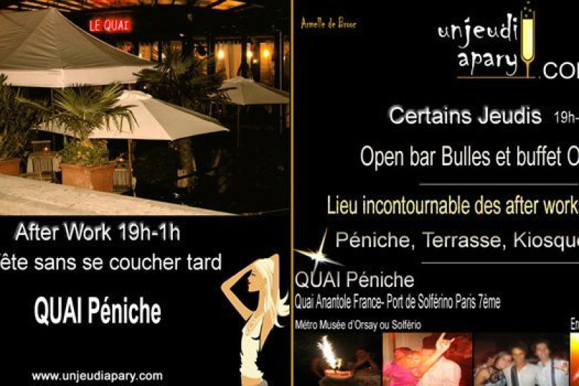 Afterwork au quai péniche - Nuits parisiennes - Sortiraparis.com