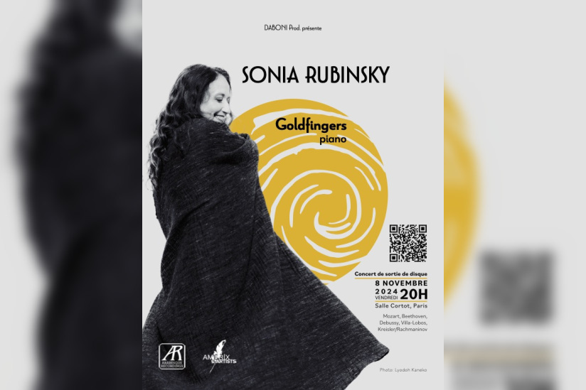 Sonia Rubinsky presenta il suo Goldfingers Recital alla Salle Cortot l ...