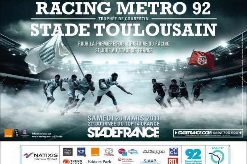 Racing métro 92 - stade toulousain pour la première fois au stade de ...