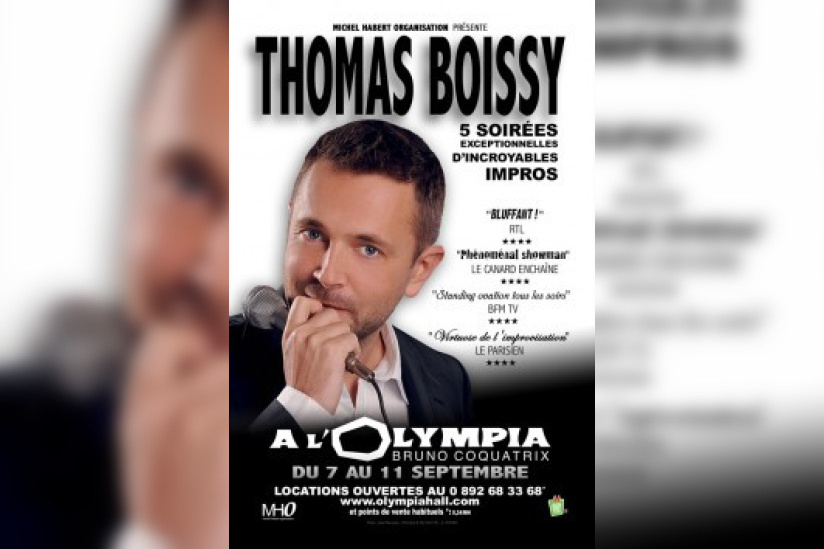 Thomas Boissy improvise à l'Olympia ! - Sortiraparis.com