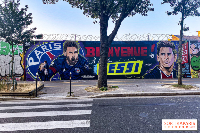 PSG : une fresque géante célèbre l'arrivée de Lionel Messi à Paris ...