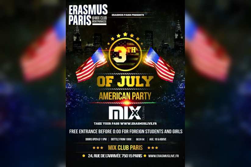 Erasmus Paris : American Party @Mix Club - Sortiraparis.com