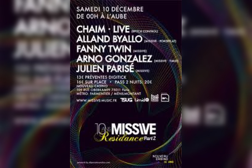 Missive Residance Part 2 :: Chaim / Alland Byallo - Sortiraparis.com
