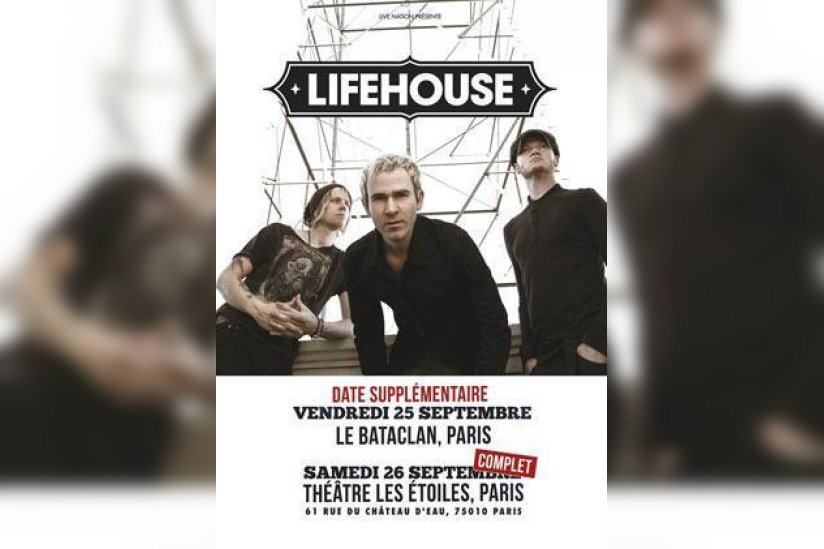 LIFEHOUSE en concert au Bataclan - Sortiraparis.com