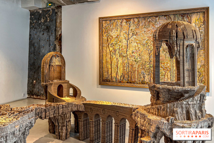 L'exposition gratuite des mondes en carton d'Eva Jospin à la Galleria Continua, dans le Marais ...