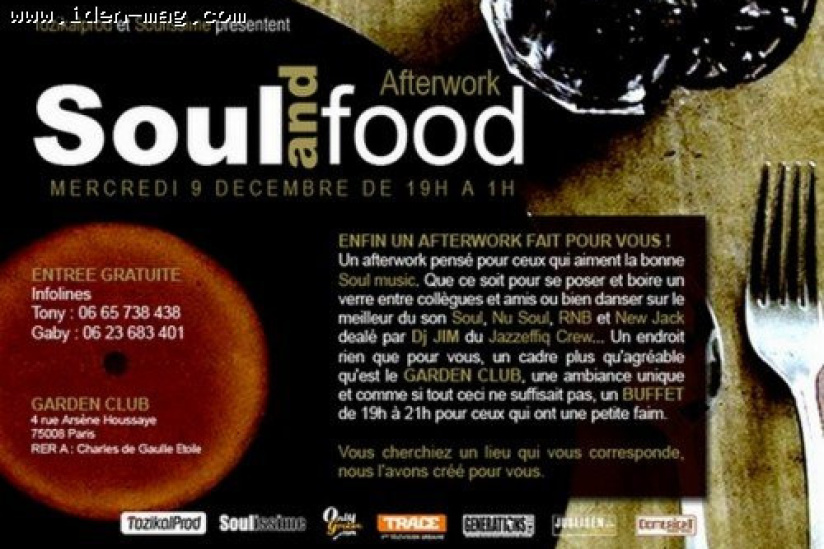 Soul and food afterwork - Nuits parisiennes - Sortiraparis.com