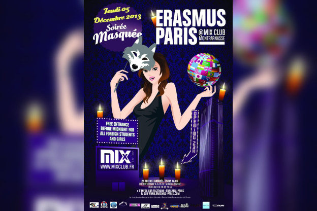 Erasmus Paris : Soirée Masquée @Mix Club - Sortiraparis.com