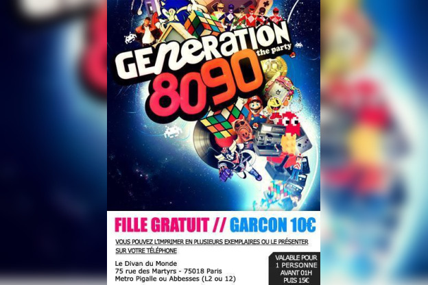 GENERATION 80-90 au DIVAN DU MONDE - Sortiraparis.com