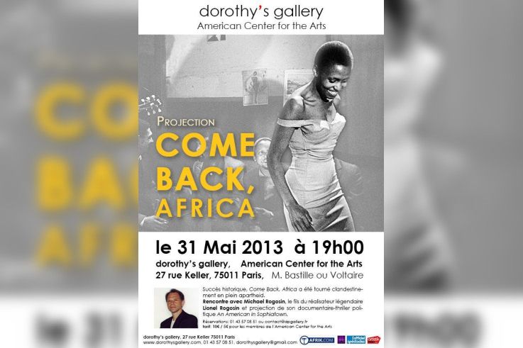 RENCONTRE CINEMA Projection de Come Back, Africa, en présence de ...