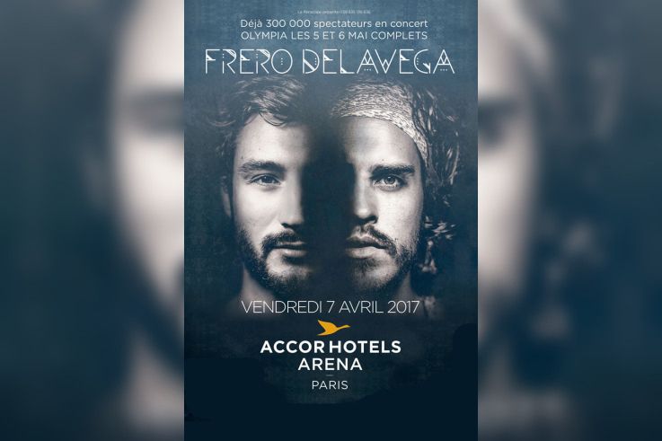 Fréro Delavega en concert à l’Arena Bercy de Paris en avril 2017 ...