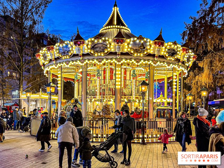 Album Photos Le Marché de Noël de Boulogne Billancourt (92) : carrousel, vin chaud, illuminations