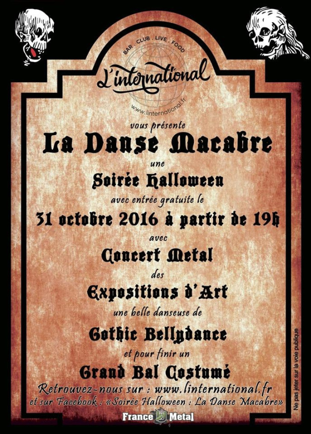 Soirée Halloween 2016 : La Danse Macabre à L'International ...