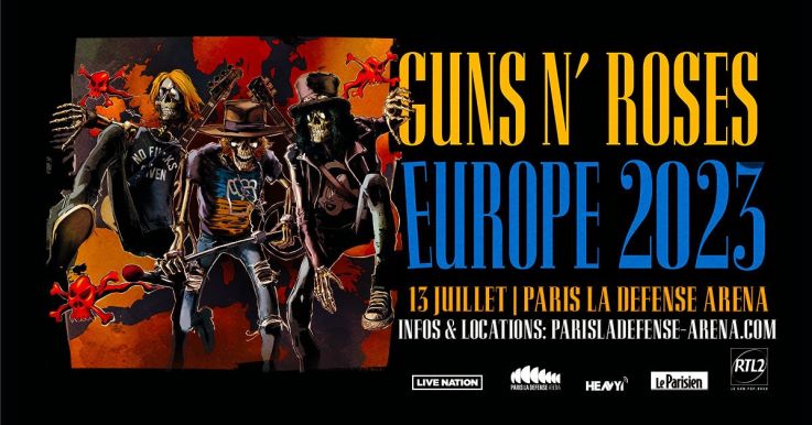 Guns N' Roses en concert à Paris La Défense Arena : tout ce qu'il faut savoir - Sortiraparis.com