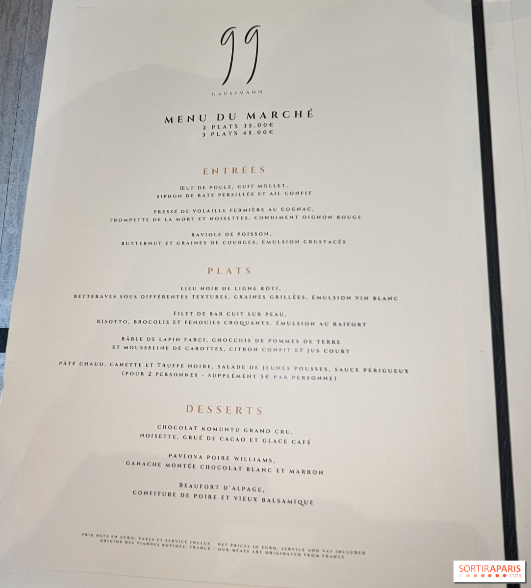 Album Photos Restaurant le 99 Haussmann, 2023