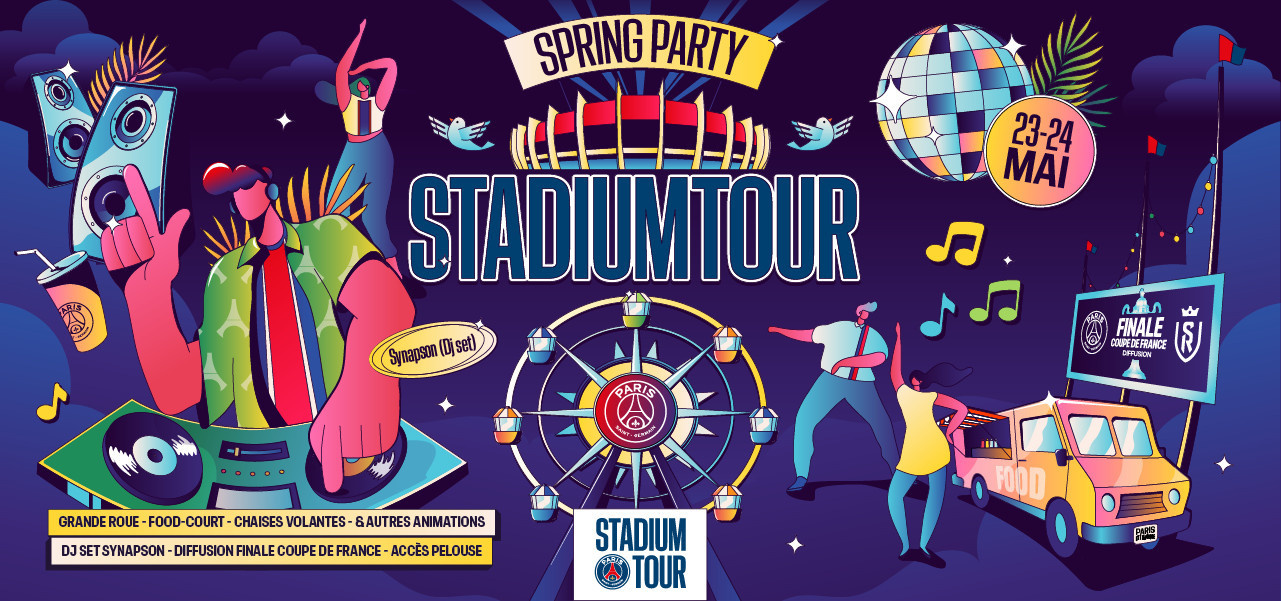 PSG Stadium Tour 春季派对和游乐场：购买本周末前往王子公园球场的门票！ - Sortiraparis.com