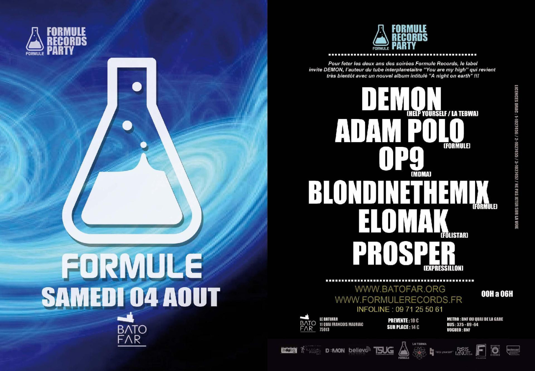 FORMULE RECORDS PARTY avec DEMON / ADAM POLO / OP9 / BLONDINETHEMIX ...