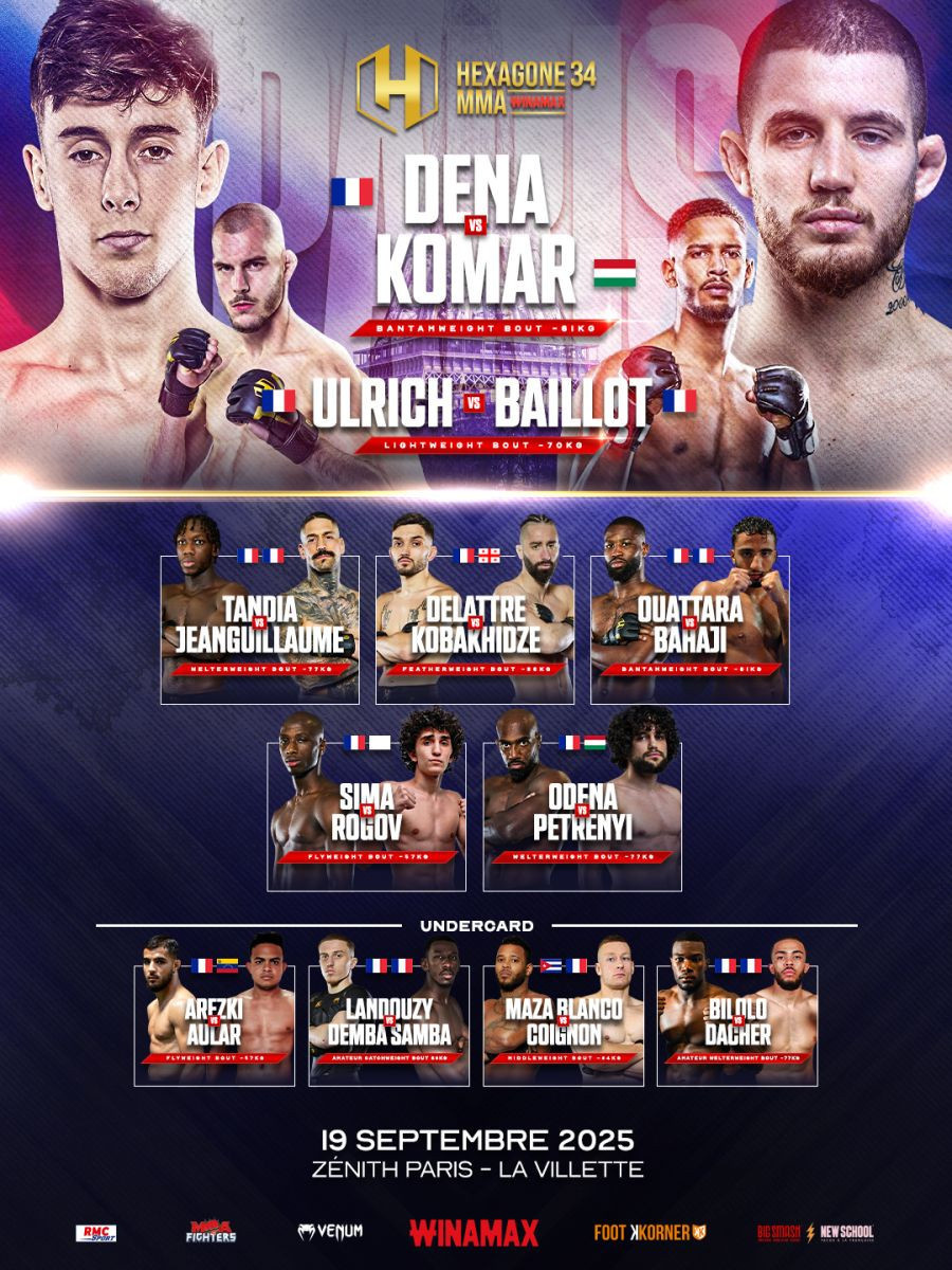Hexagone MMA 34: парижкият Zénith готов за битка на 19 септември 2025 г ...