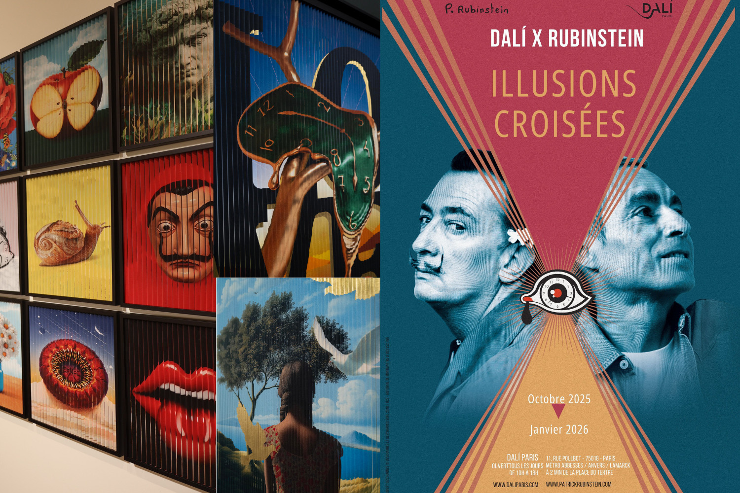 Dalí x Rubinstein, Crossed Illusions: en hidtil uset dialog i hjertet af Montmartre ...