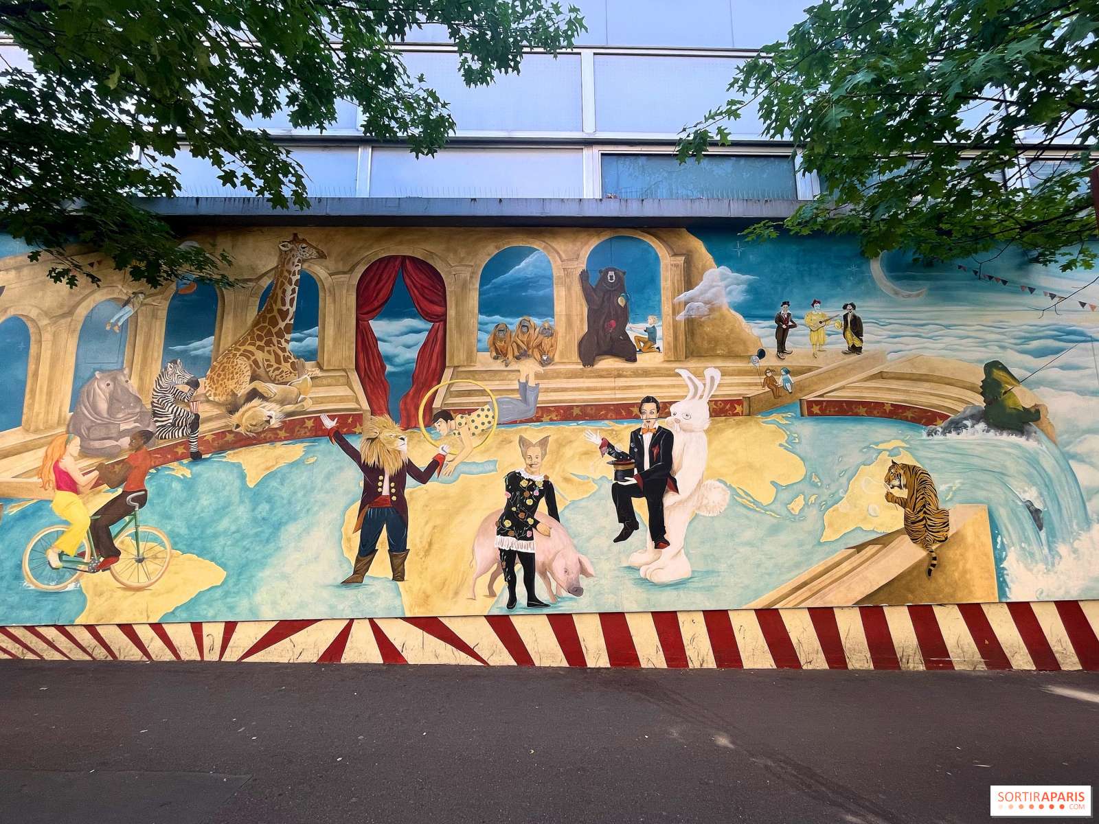 Le saviez-vous ? Une fresque de street art sur le thème du cirque, se cache à Pigalle ...