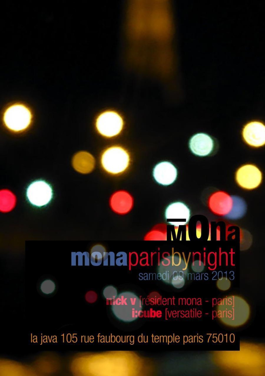 MONA PARIS BY NIGHT w/ I:CUBE, NICK V - Sortiraparis.com